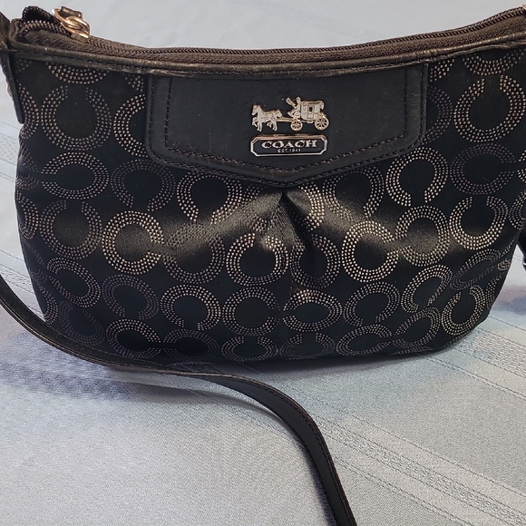 Coach | Bags | Coach Black Crossbody Bag With Gold Accents | Poshmark
